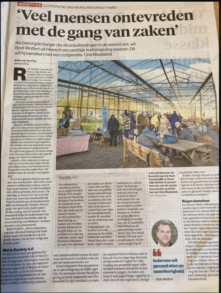Regio ONS MAASLAND in het Nieuws - Society 4.0
